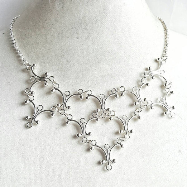 Silver Gothic Necklace - Neo Victorian Goth Jewelry - Ren Faire - Hand ...